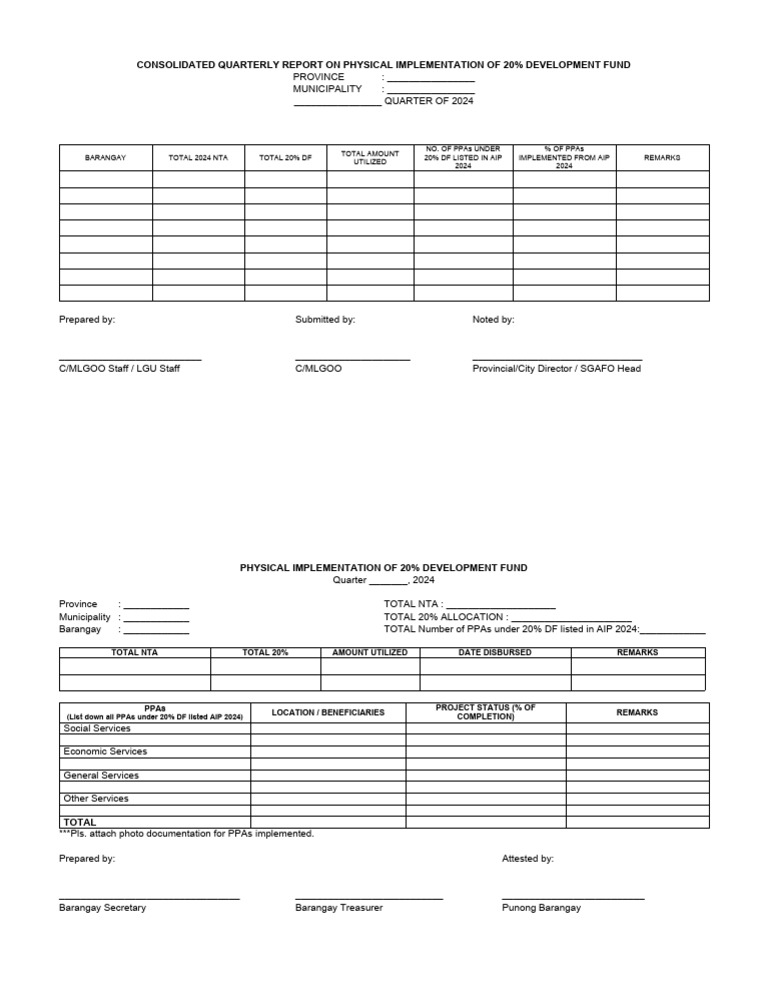 BGY Monitoring Template | PDF