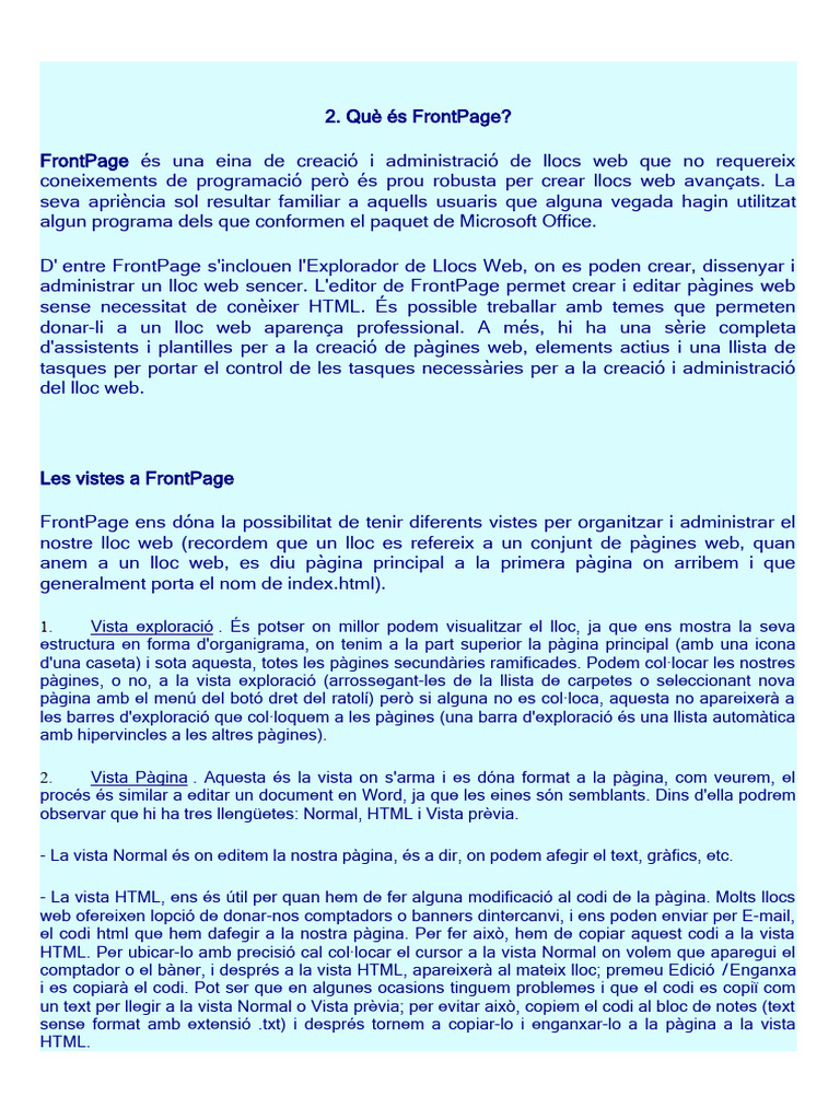 2. Què és FrontPage | PDF