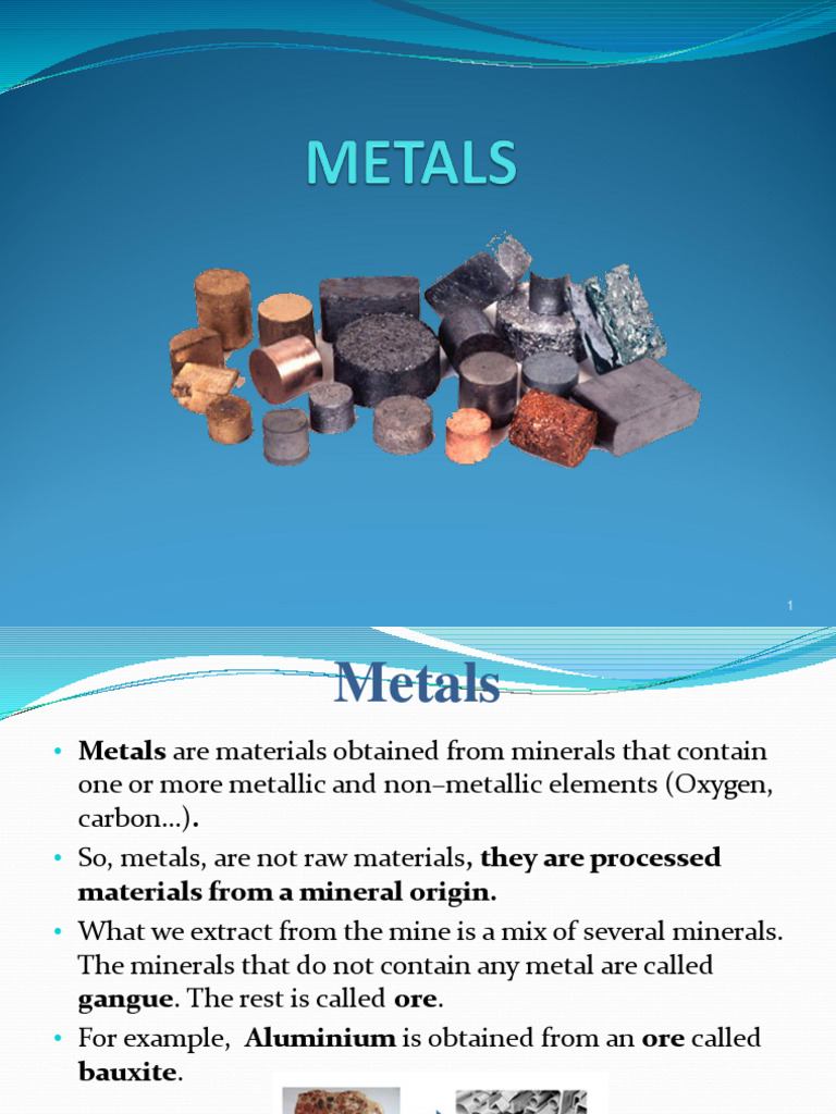 Metals | PDF | Metals | Iron