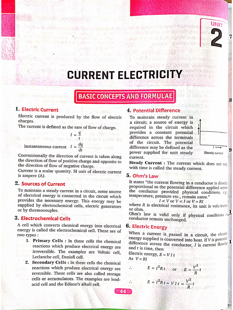 Current Electricity | PDF