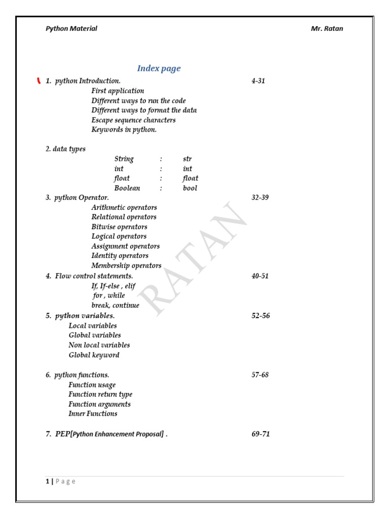 Python Ratan CompleteMaterial | PDF | Python (Programming Language ... Python Ratan CompleteMaterial | PDF | Python (Programming Language ...
