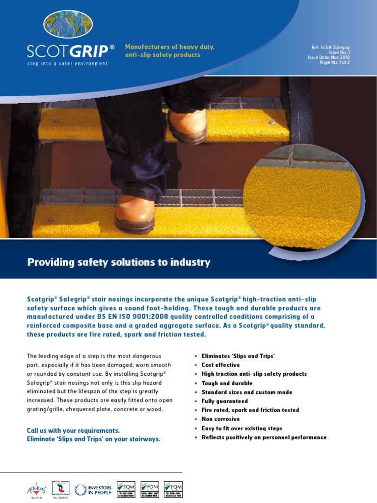 Scotgrip® Anti-Slip Stairways Safegrip® | PDF | Stairs | Screw