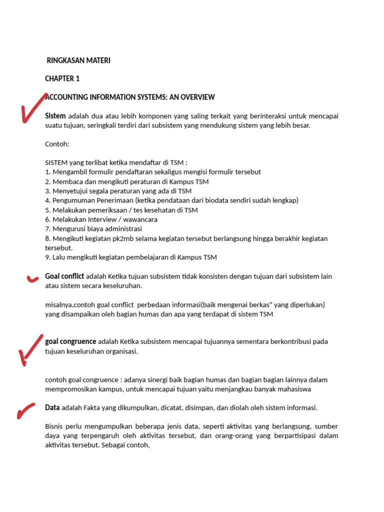RINGKASAN UTS SIA 1.docx Diedit | PDF