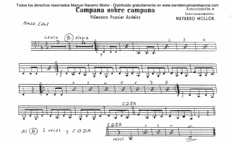 Campana Sobre Campana - Tuba | PDF