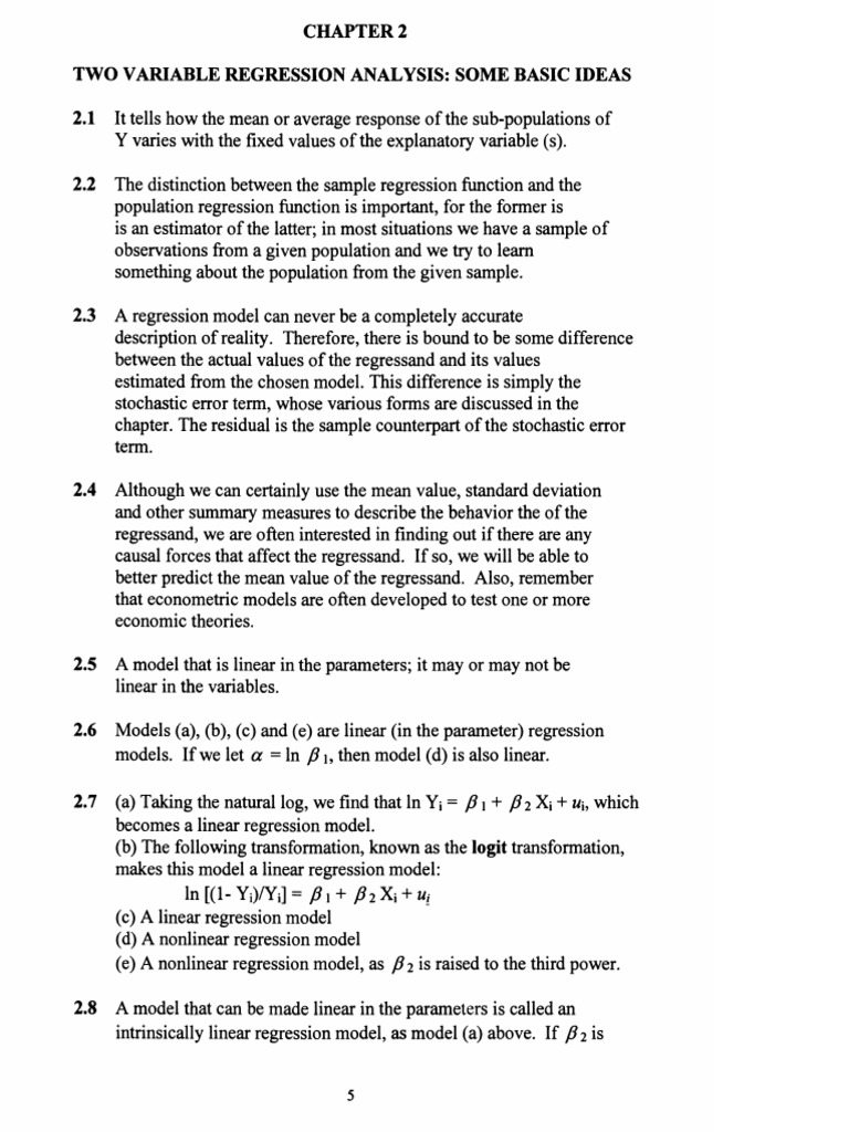 Manual Econometrics Pdf Dependent And Independent Variables Regression Analysis