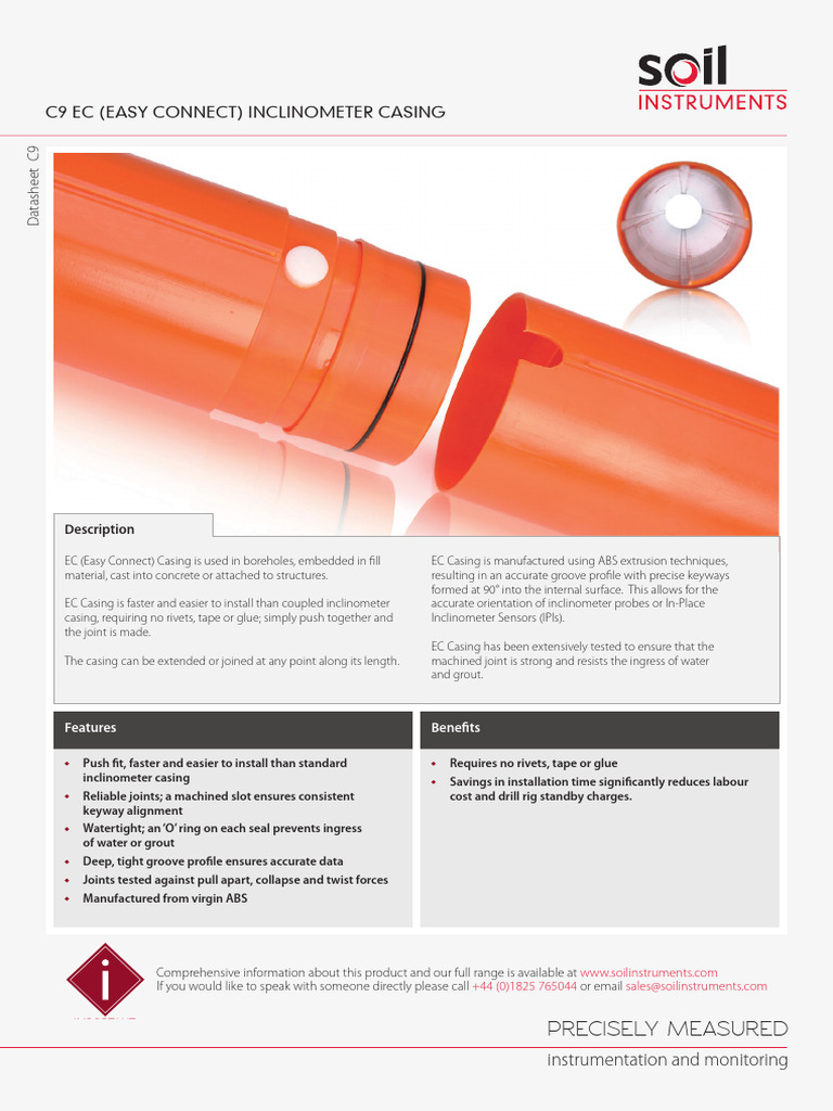 C9 EC (Easy Connect) Inclinometer Casing | PDF