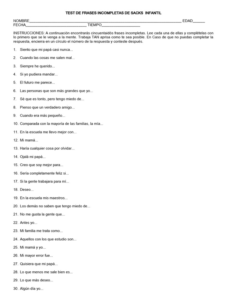 Sacks Infantil | PDF