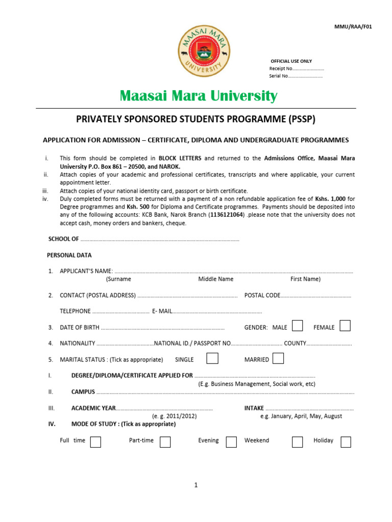 Undergraduate Application Form Digitallised | PDF | Professional ...