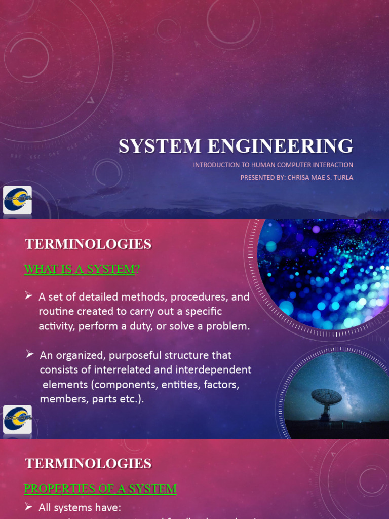 LESSON 2 - ITEC 80 - System Engineering (1) | PDF | Graphical User Interfaces | Systems Engineering