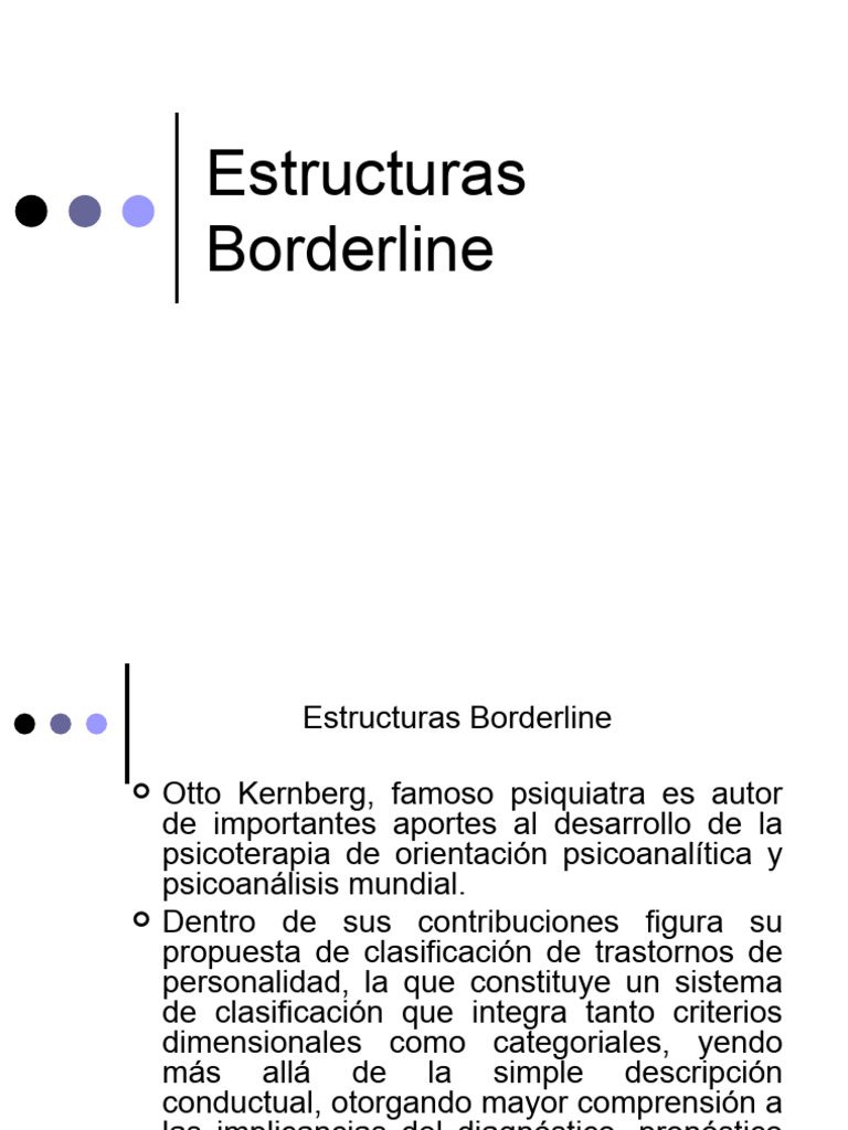 Estructuras Borderline | PDF | Trastorno límite de la personalidad ...