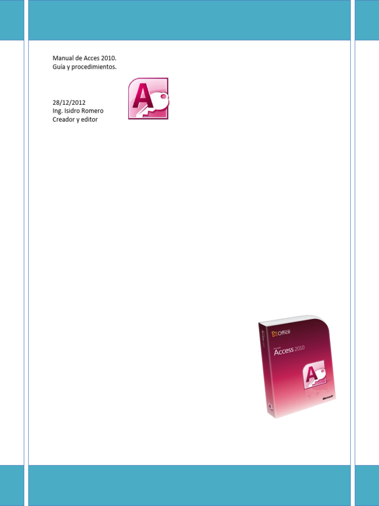 Manual de Access 2010 | PDF | Bases de datos | Archivo de computadora