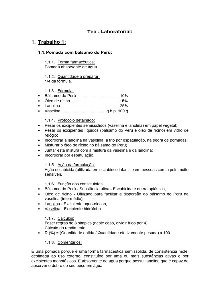 Resumos Lab | PDF | Cálcio | Hidróxido de sódio