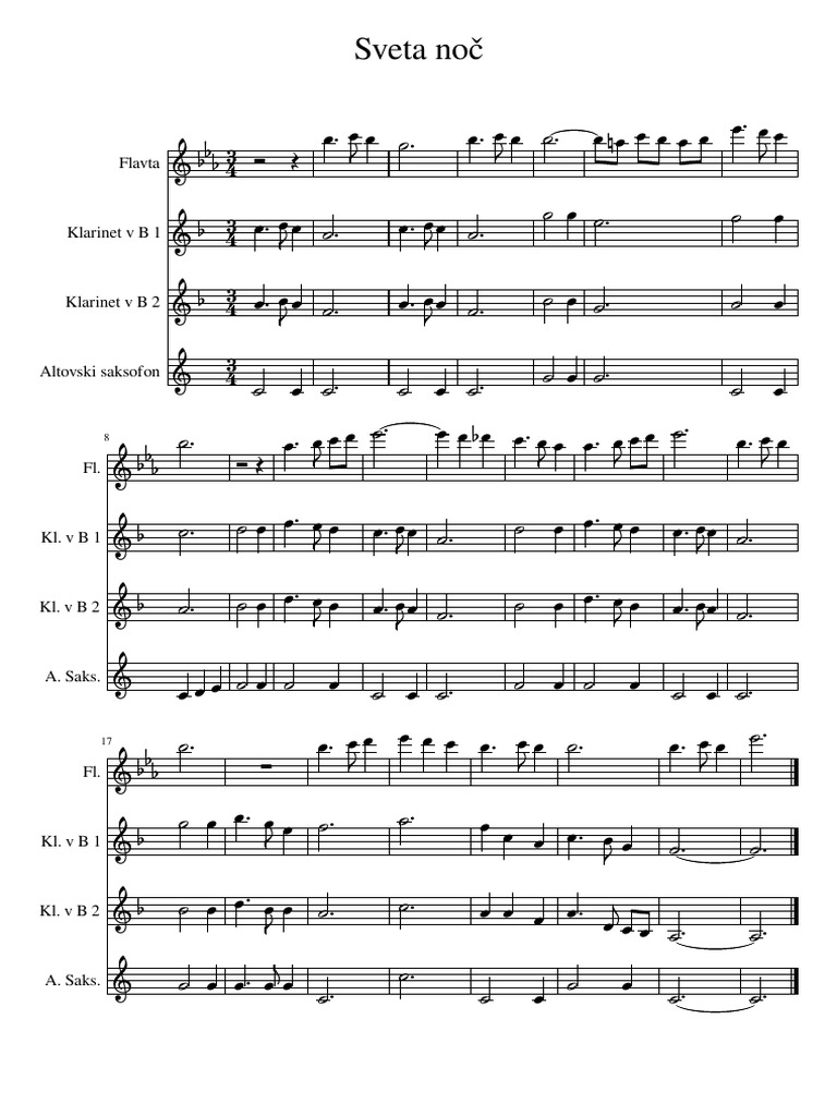 Sveta Noč-Notni Zapis in Parti | PDF