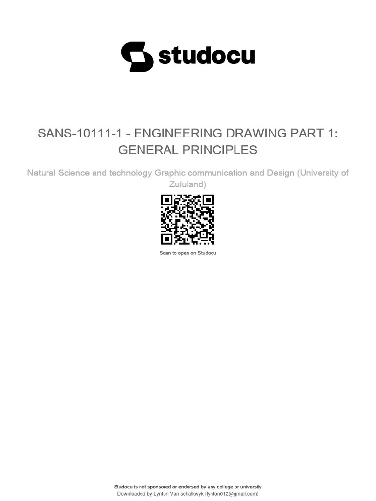 Sans 10111 1 Engineering Drawing Part 1 General Principles | PDF ...