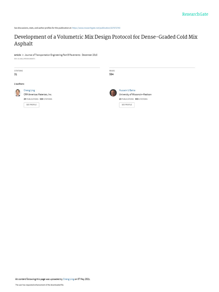 Development of A Volumetric Mix Design | PDF | Road Surface | Materials