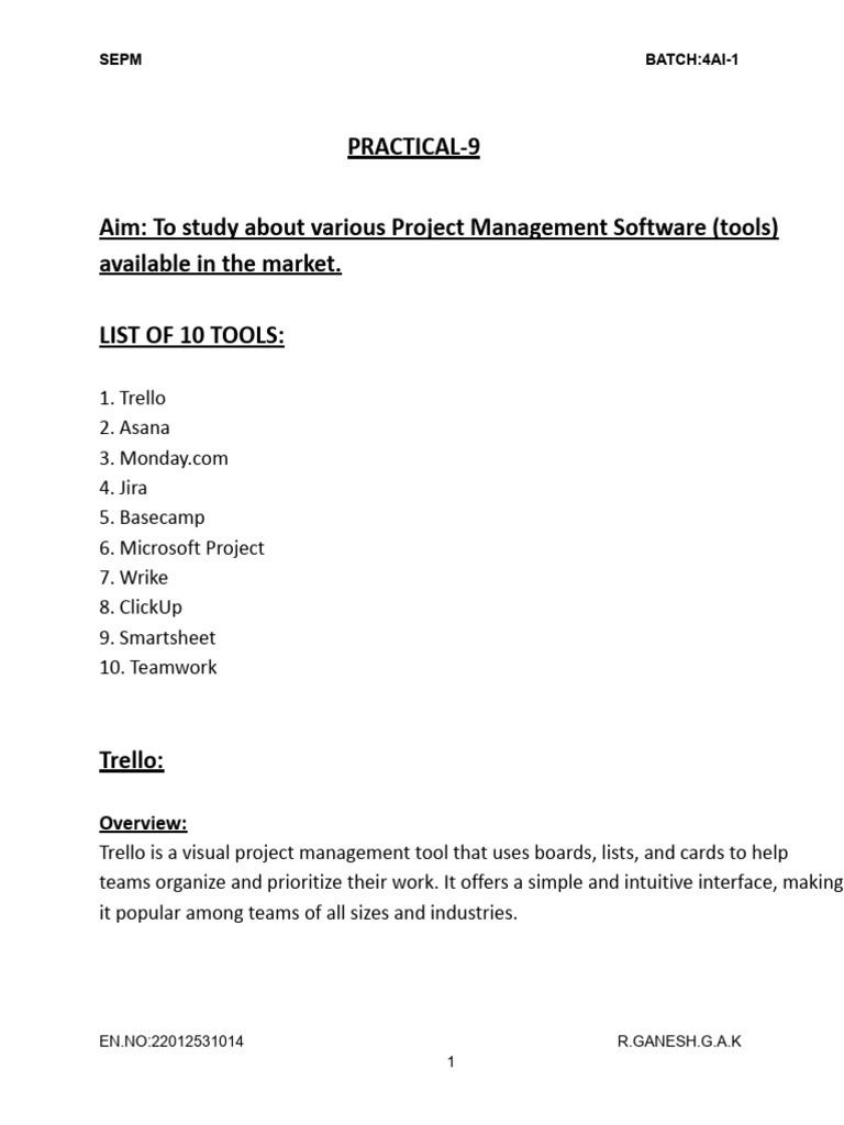 Sepm Practical-9 | PDF | Project Management | Software