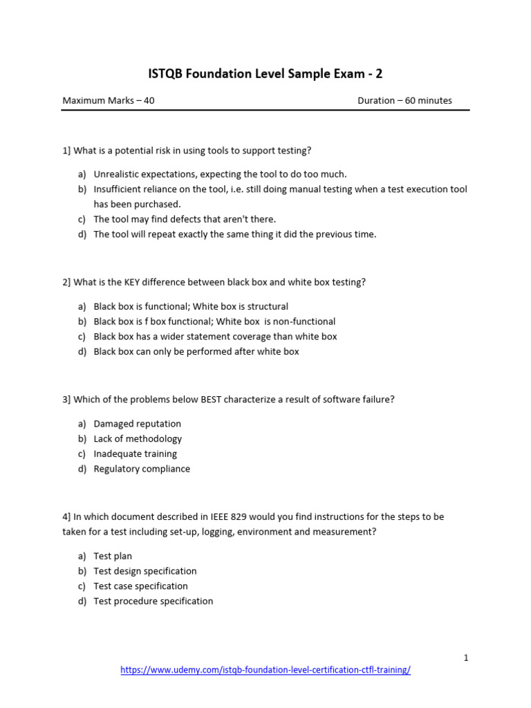 Sample Exam 2 | PDF | Software Testing | Software Quality