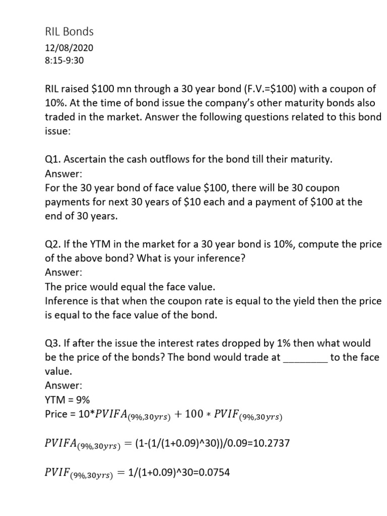 RIL Bonds | PDF