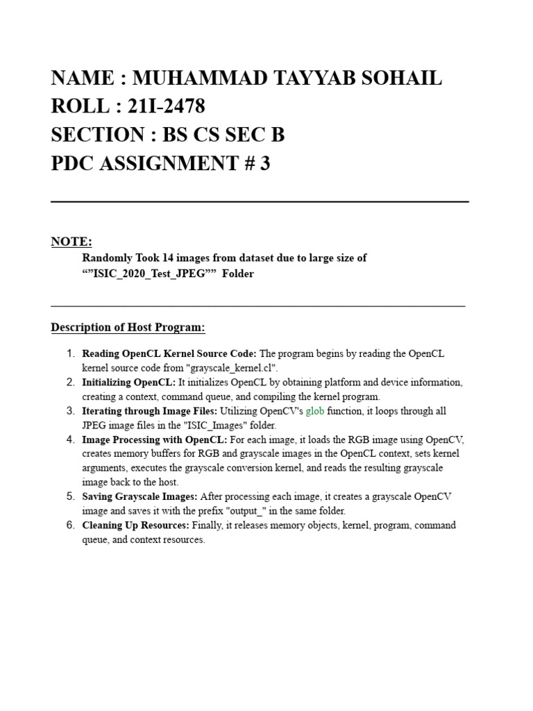 OpenCL Image Processing Guide | PDF | Computer Program | Programming