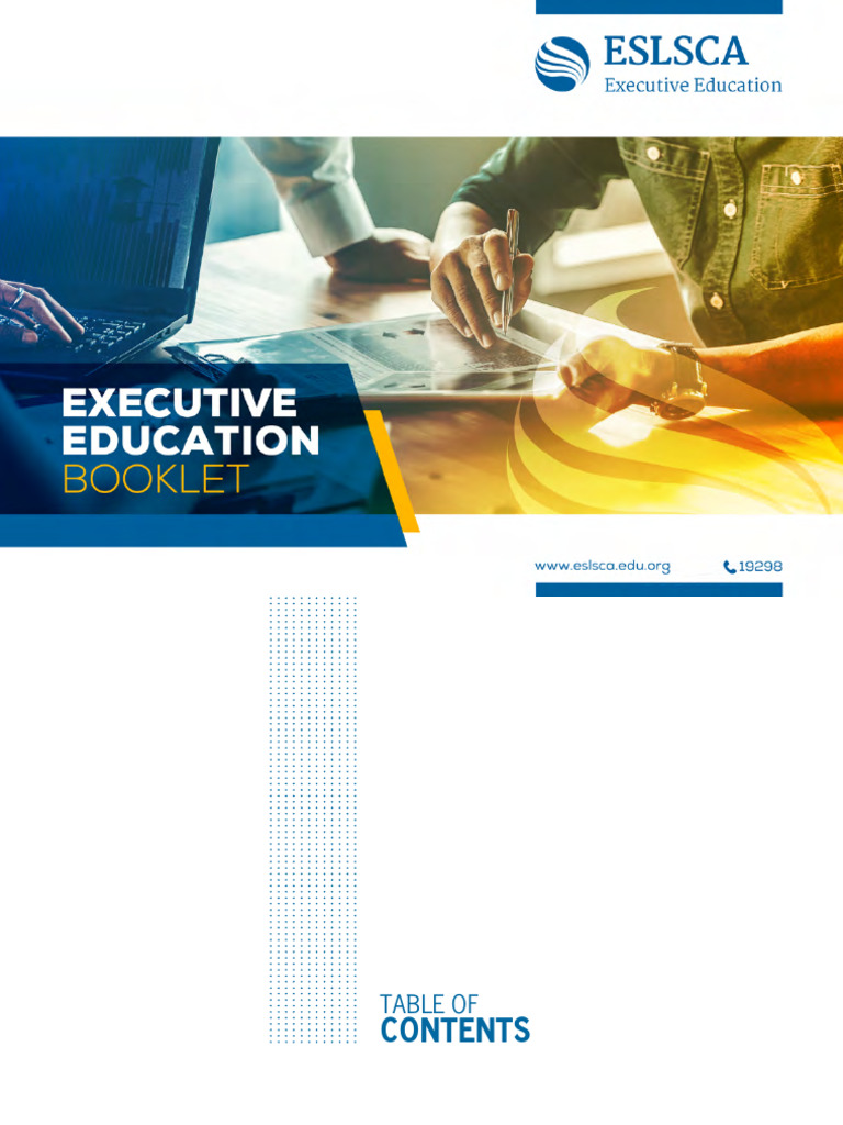 ESLSCA Executive Education Overview | PDF | Human Resource Management ...