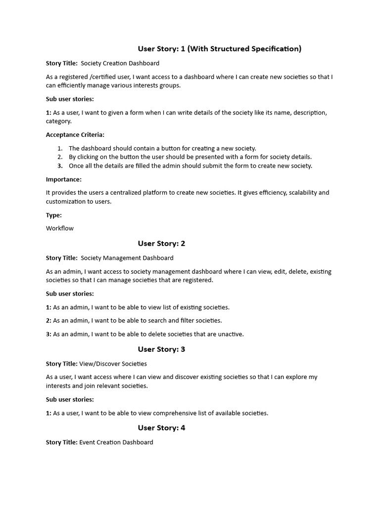 User Story | PDF | Computing | Cyberspace