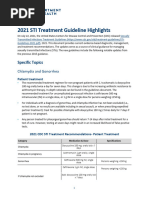 CDC 2025 STI Treatment Guidelines Summary | PDF