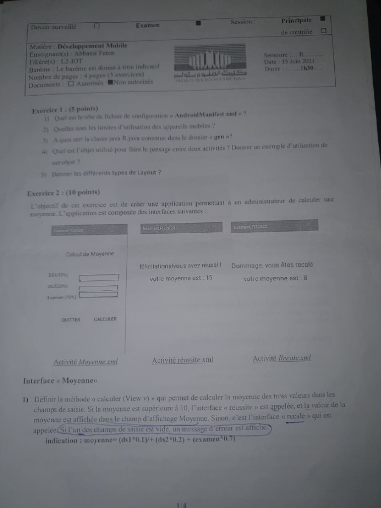 Exam Mobile 2020 | PDF