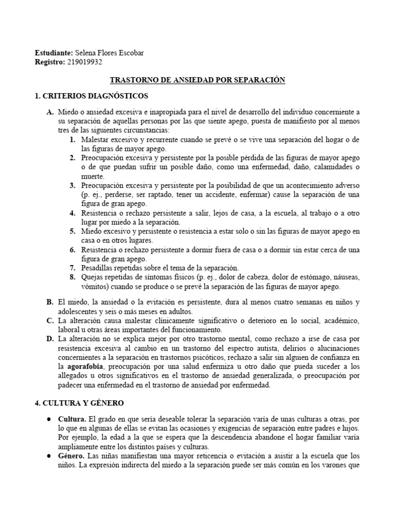Clasificación - Trastornos - de - Ansiedad DSM5 | PDF | Ansiedad | Trastorno de ansiedad