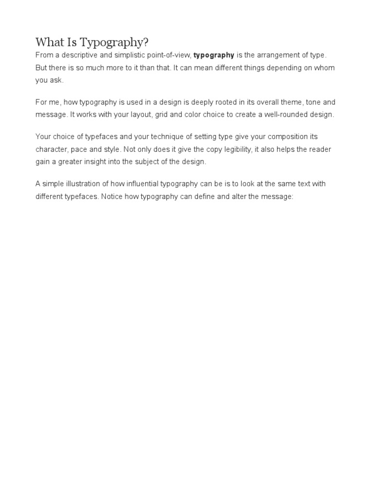 What Is Typography? | Download Free PDF | Typography | Printing