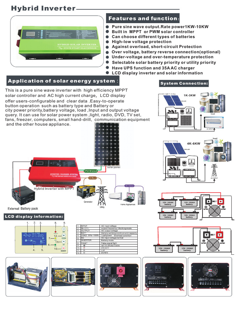 FMK Hybrid Inverter With MPPT | Download Free PDF | Power Inverter | Power Electronics