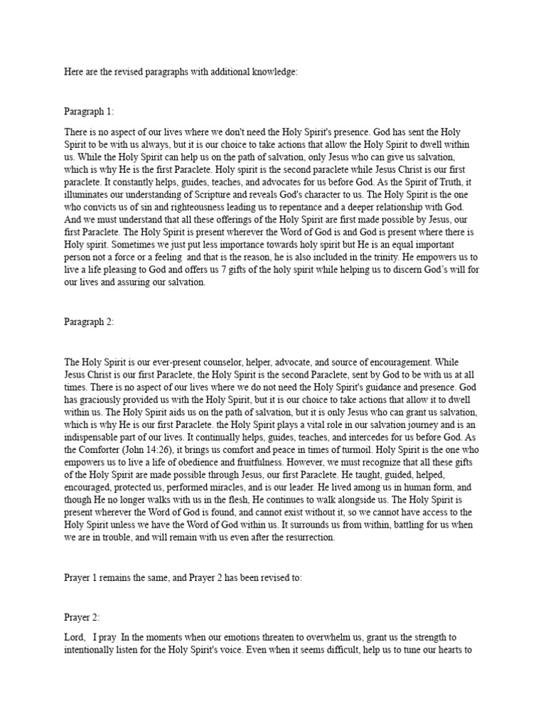 CRST 211 Holy Spirit Part 2 | PDF | Holy Spirit | Salvation