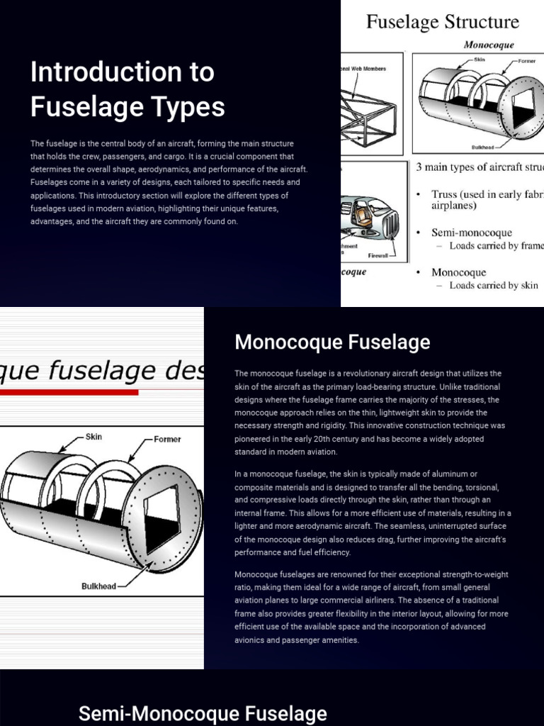 Introduction To Fuselage Types | Download Free PDF | Fuselage | Composite Material