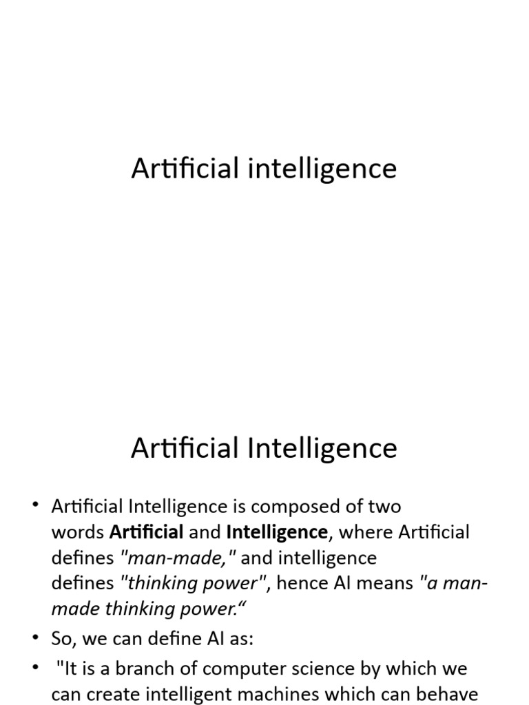Artificial Intelligence 1 | PDF | Artificial Intelligence ...