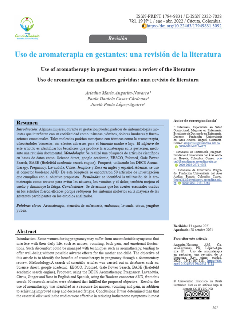 Aromaterapia en el Embarazo: Beneficios Clave | PDF | Aromaterapia ...