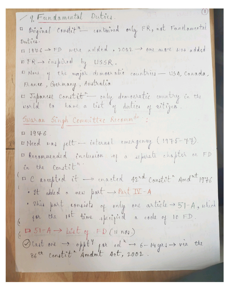 Fundamental Duties | PDF