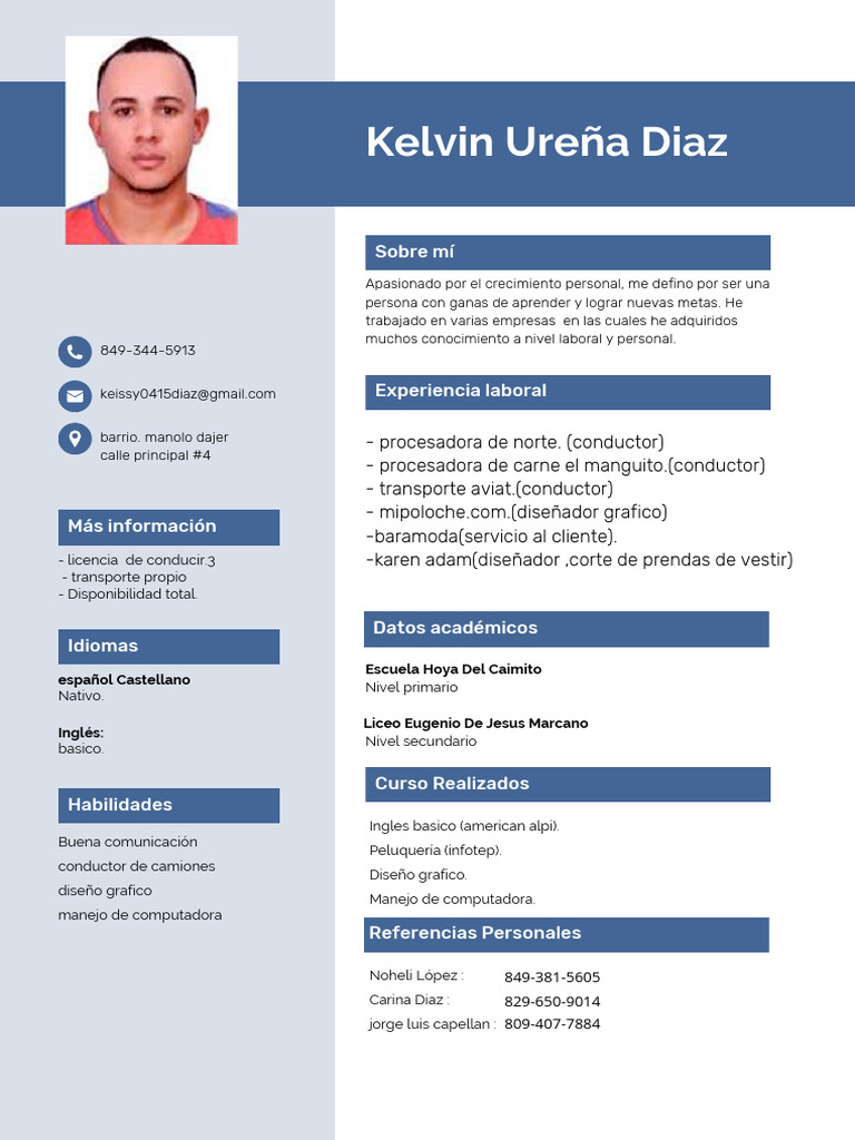 Currículum Kelvin | PDF