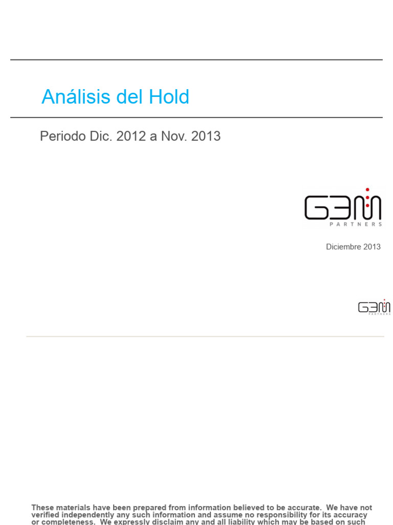 Analisis Del Hold | PDF | Método científico | Metodología