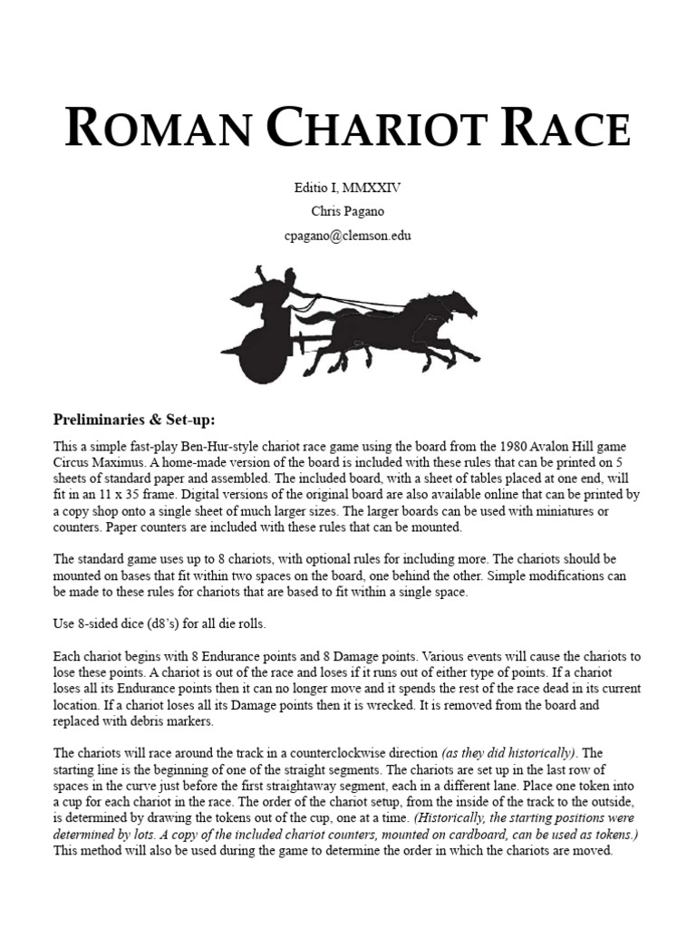 Roman Chariot Race | PDF