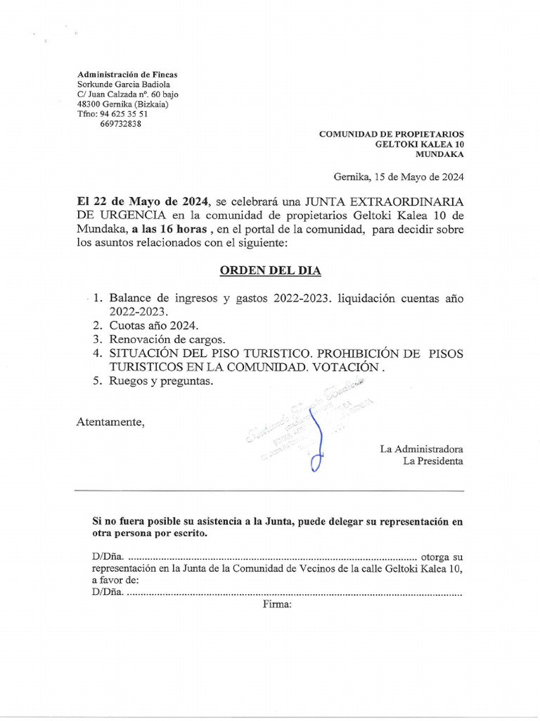 GELTOKI 10 JUNTA 2024 | PDF