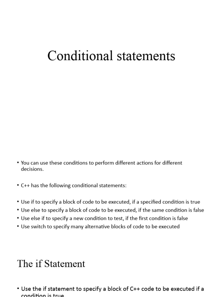 Conditional Statements 1 | PDF | Namespace | Software Development