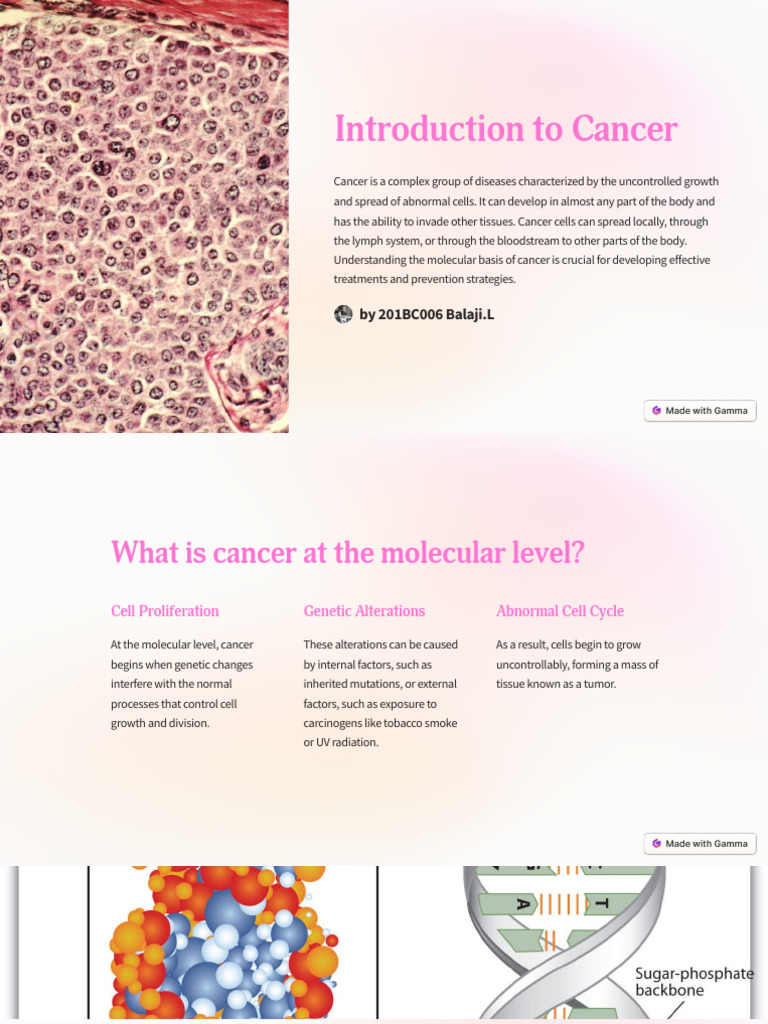 Introduction To Cancer | Download Free PDF | Cancer | Tumor Suppressor Gene
