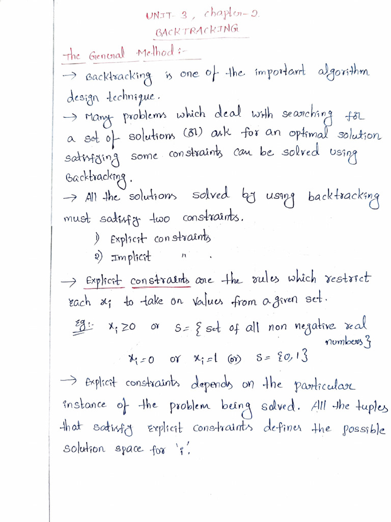 ADA UNIT-3 Chapter-2 Backtracking | PDF | Mathematical Concepts ...