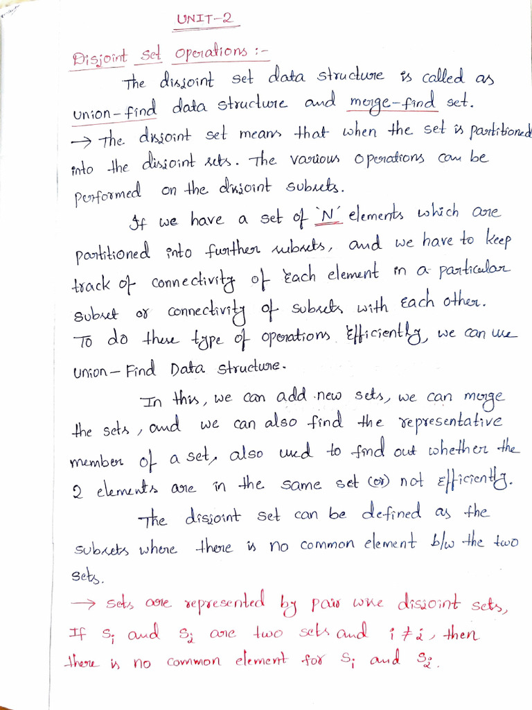 ADA_UNIT-2_Chapter-1_SETS REPRESENTATION | PDF | Algorithms And Data ...