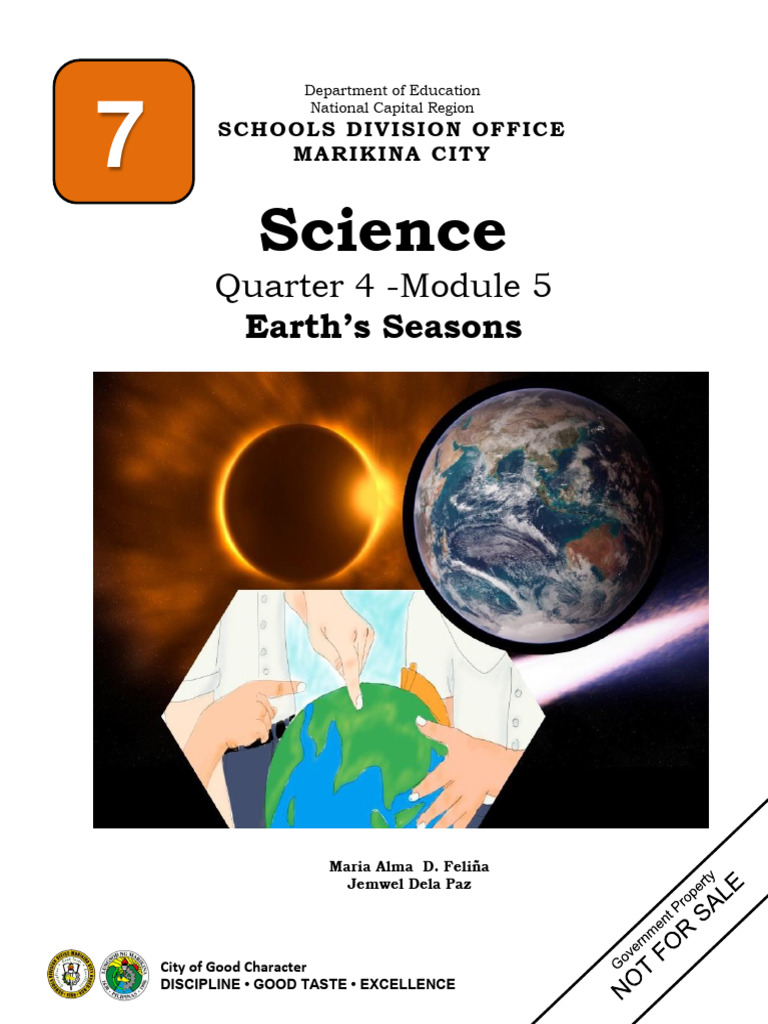 SCI7 - Q4 - M5 - Earth's Seasons | PDF | Night | Rotation