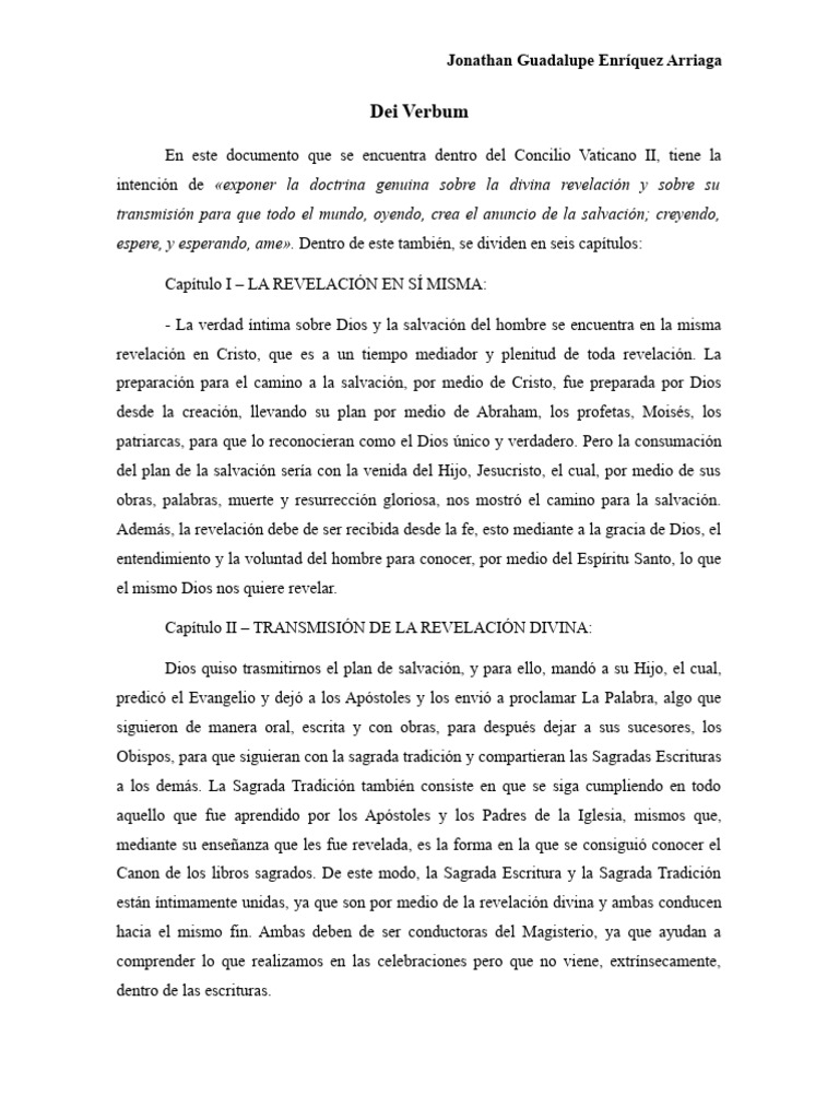 Dei Verbum | PDF | Cristo (título) | Biblia