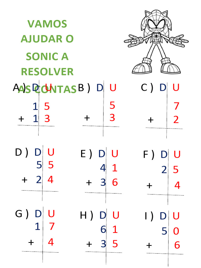 Ajuda de Matemática para Sonic | PDF