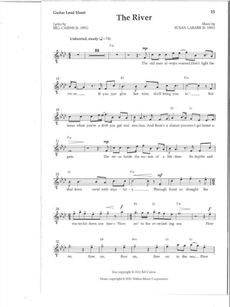 The River Guitar Lead Sheet | PDF