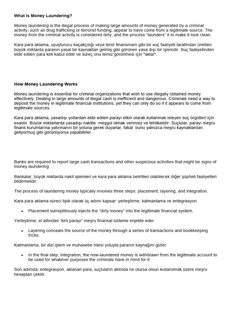 Money Laundering | PDF
