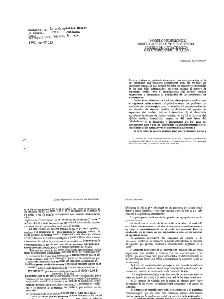 Menendez libro MMH, Modelo subordinado, autoatención | PDF