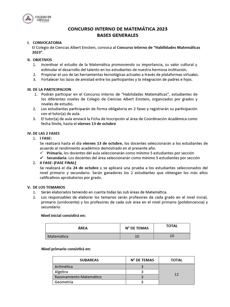 Concurso Matematicas 2023_v0 | PDF | Factorización | Triángulo